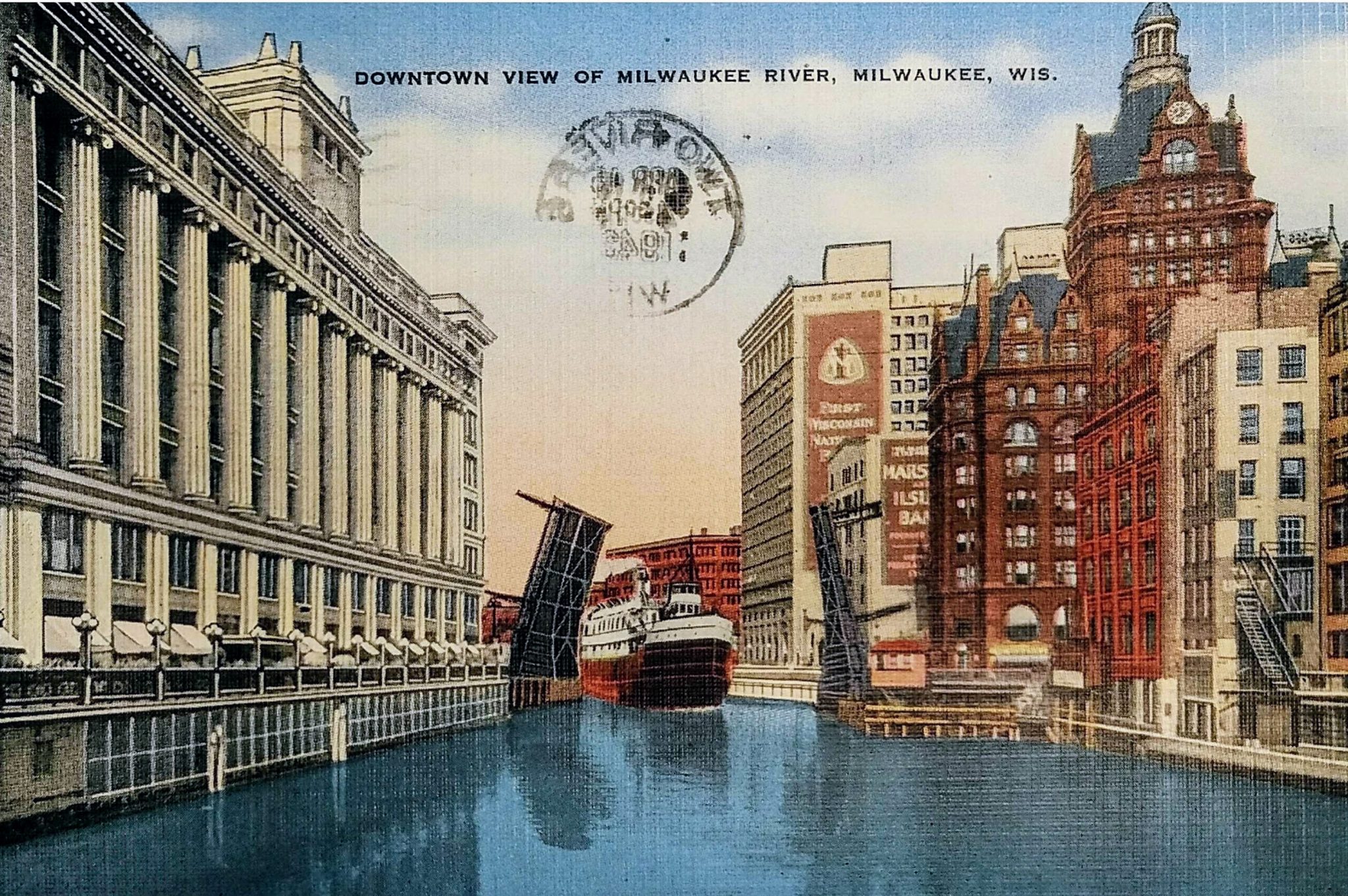 Tags: milwaukee river , Postcard